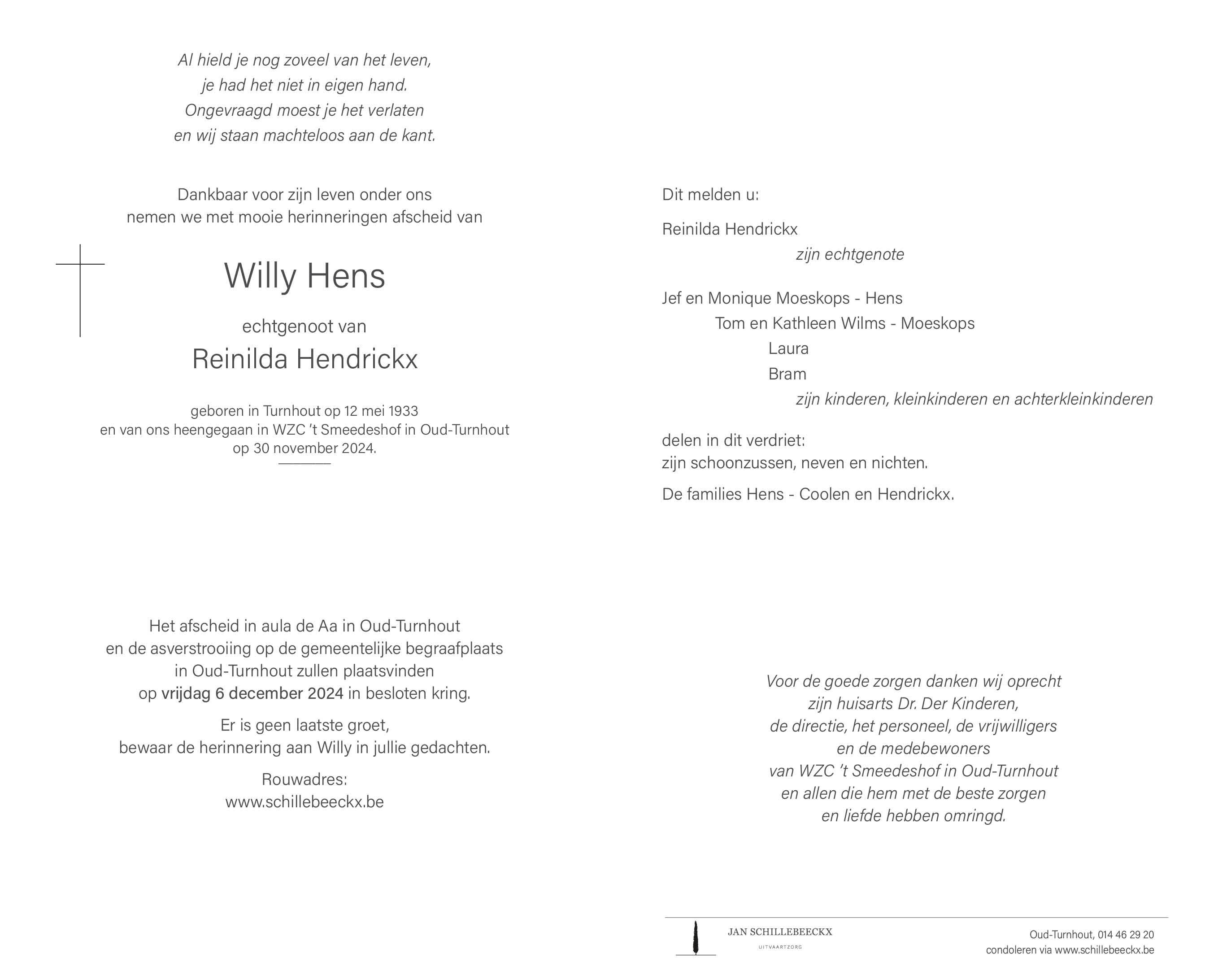 Rouwberichten | Uitvaartzorg Schillebeeckx