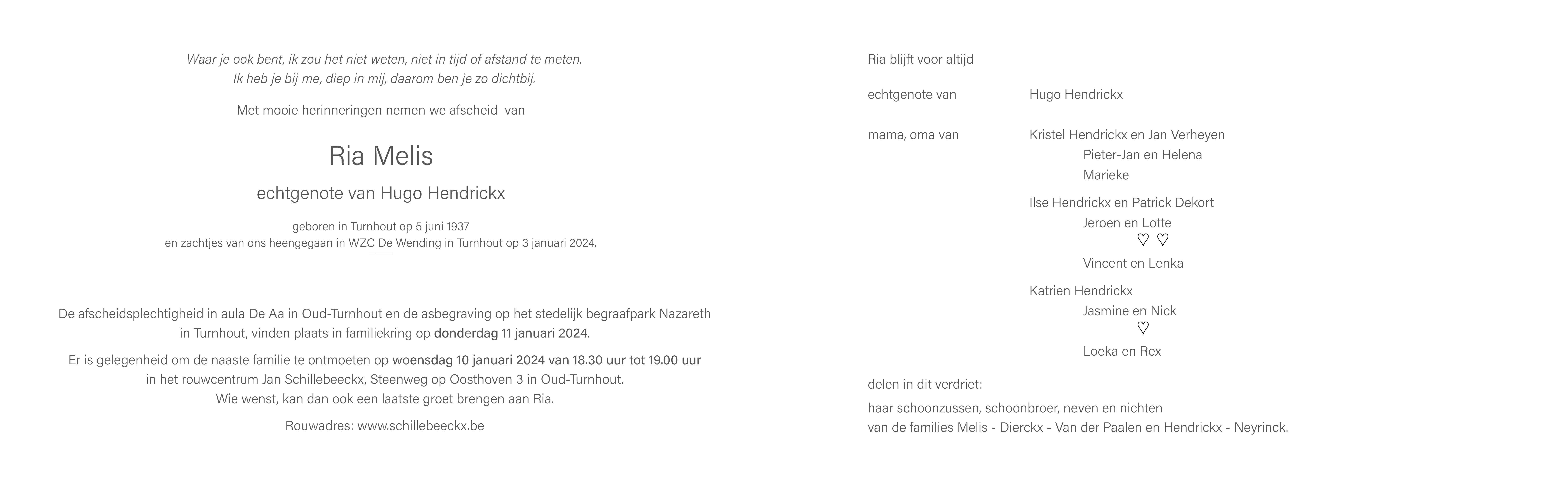 Rouwberichten | Uitvaartzorg Schillebeeckx