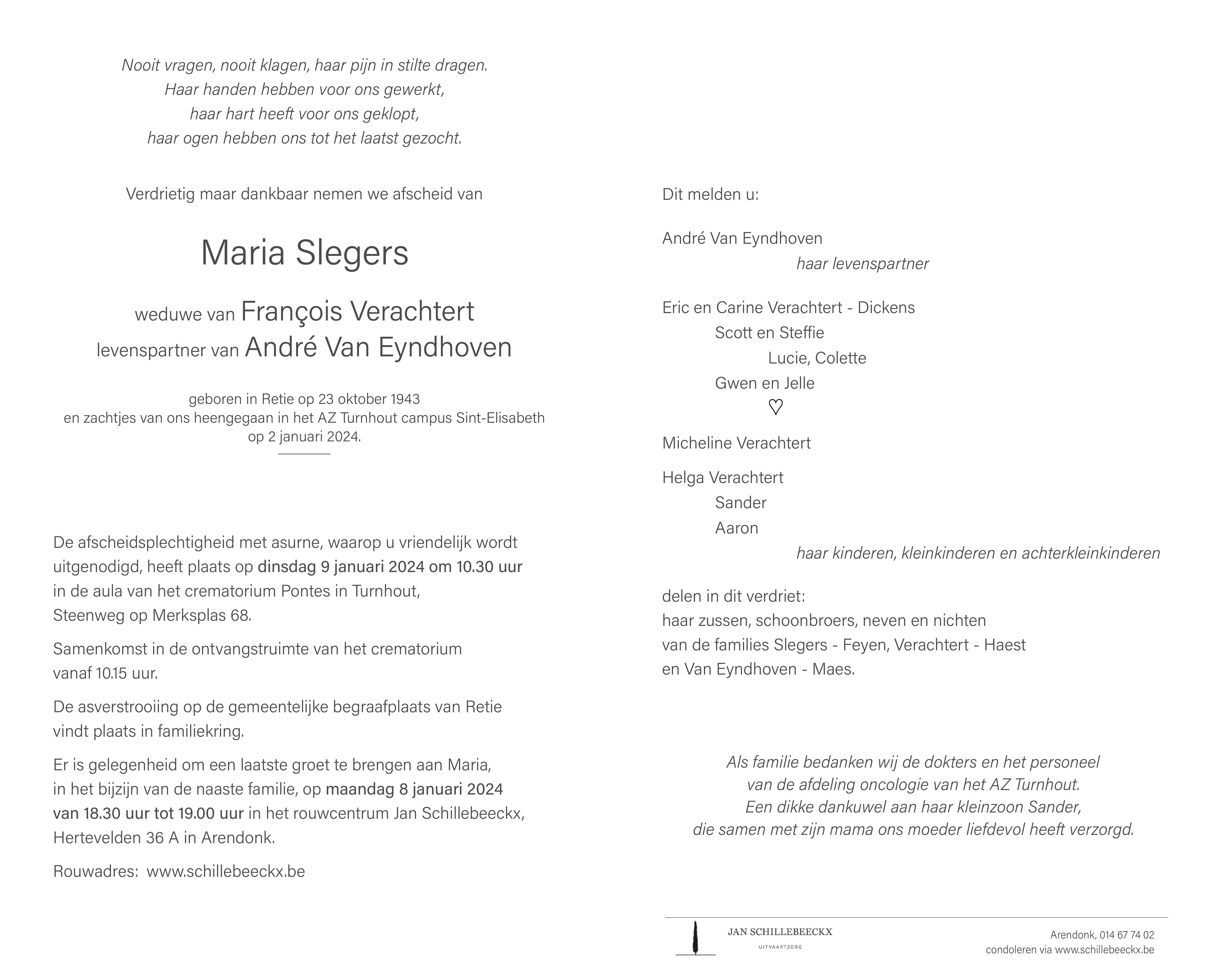Rouwberichten | Uitvaartzorg Schillebeeckx