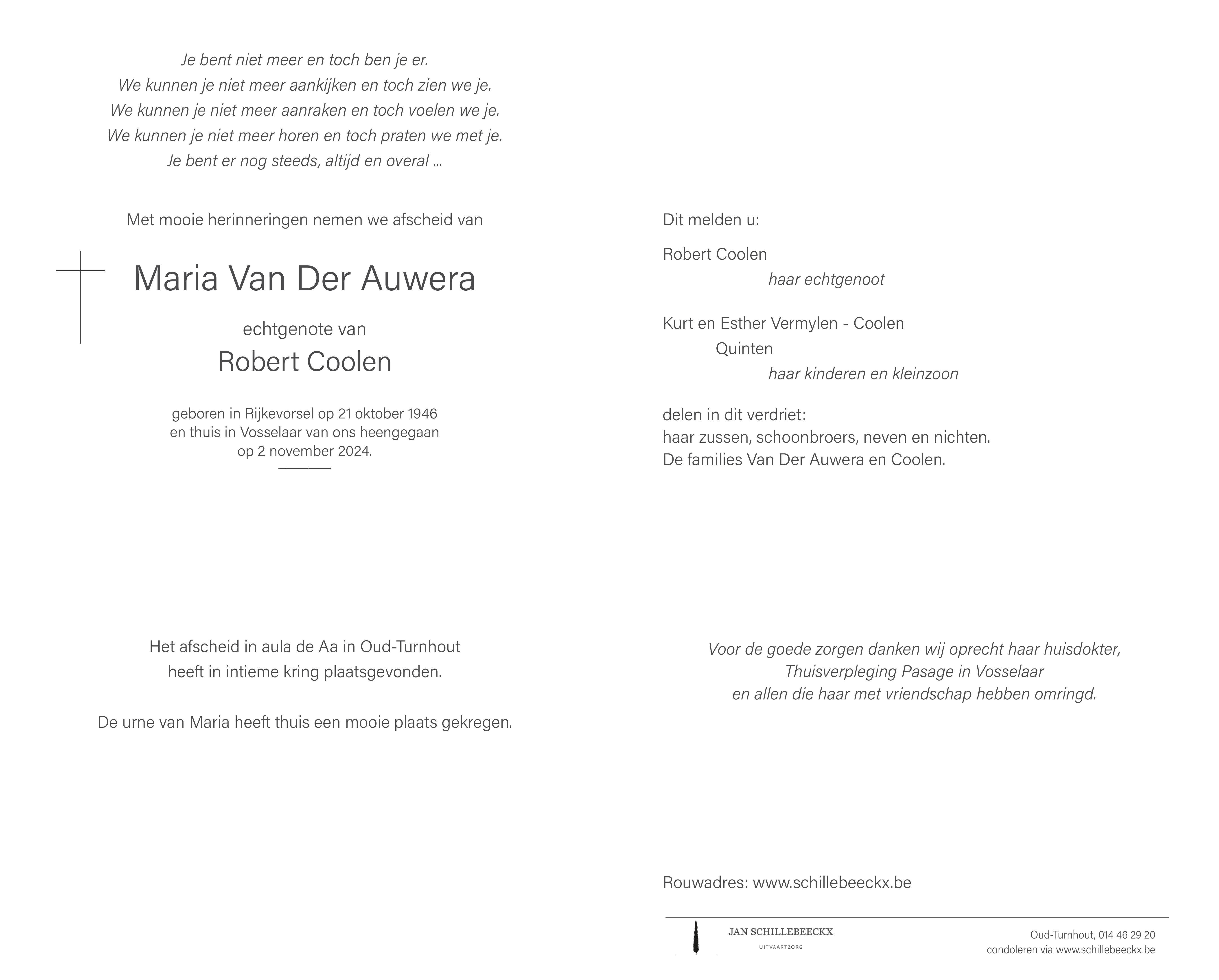 Rouwberichten | Uitvaartzorg Schillebeeckx
